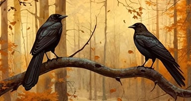 What is the spiritual significance behind two crows